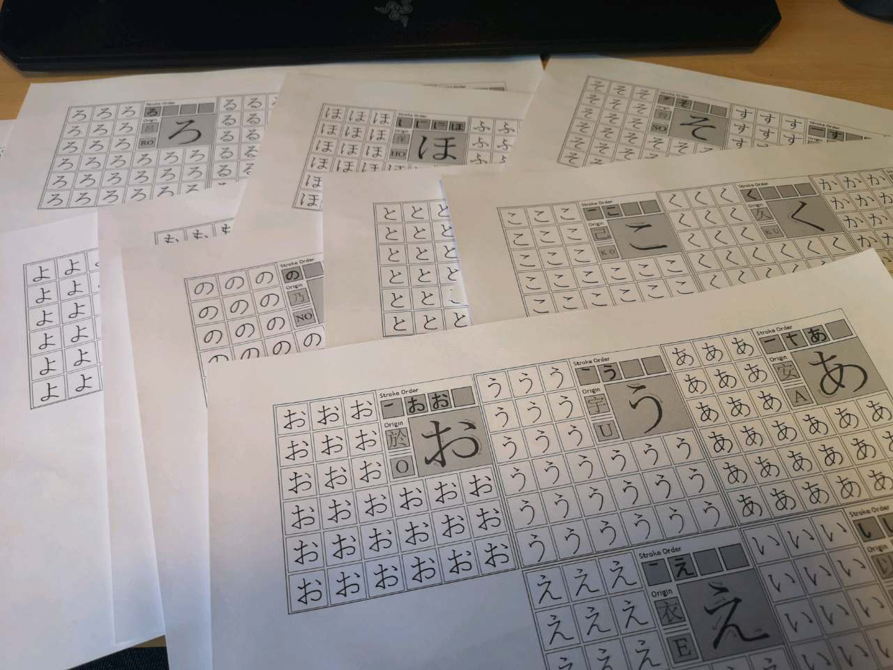 Finally finished handwriting every Hiragana character 27 times each, my ...