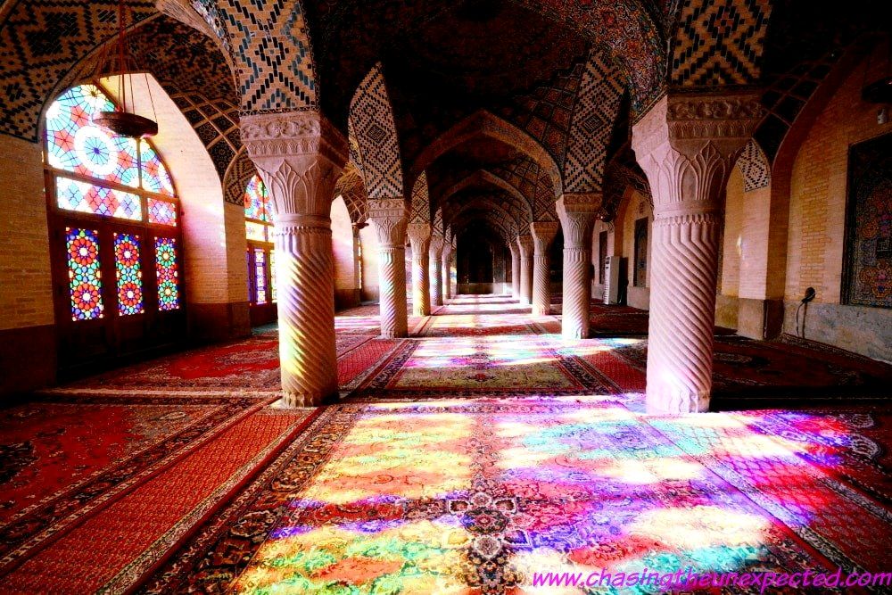 The Pink Mosque in Shiraz Iran.. Iran has such beautiful architecture ...