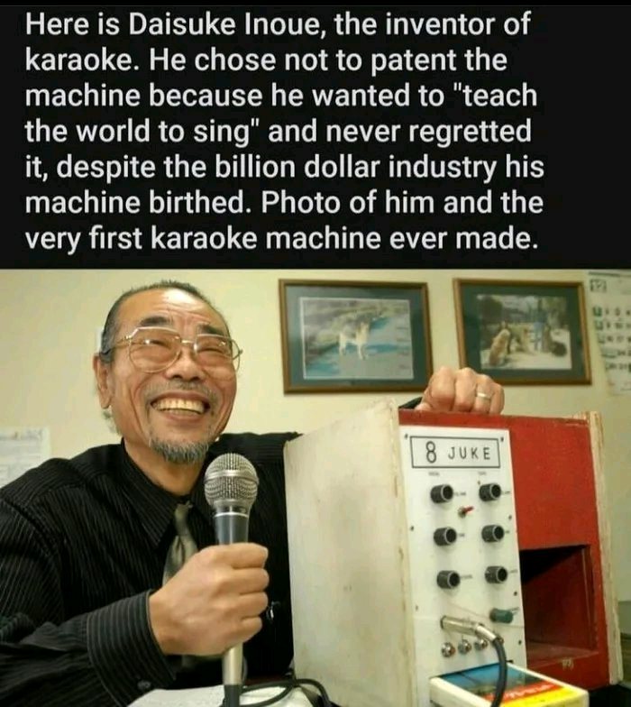 Daisuke Inoue est l'inventeur japonais supposé du karaoke, cette ...