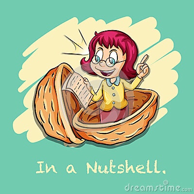 English Idiom Idiom: In a nutshell Meaning: a brief, short summary of ...