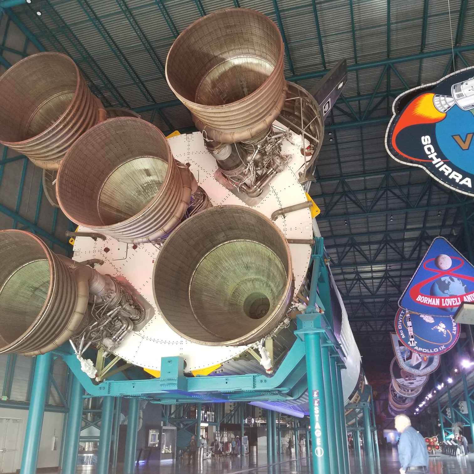 This is one of the few remaining Saturn V rockets and it's on display ...