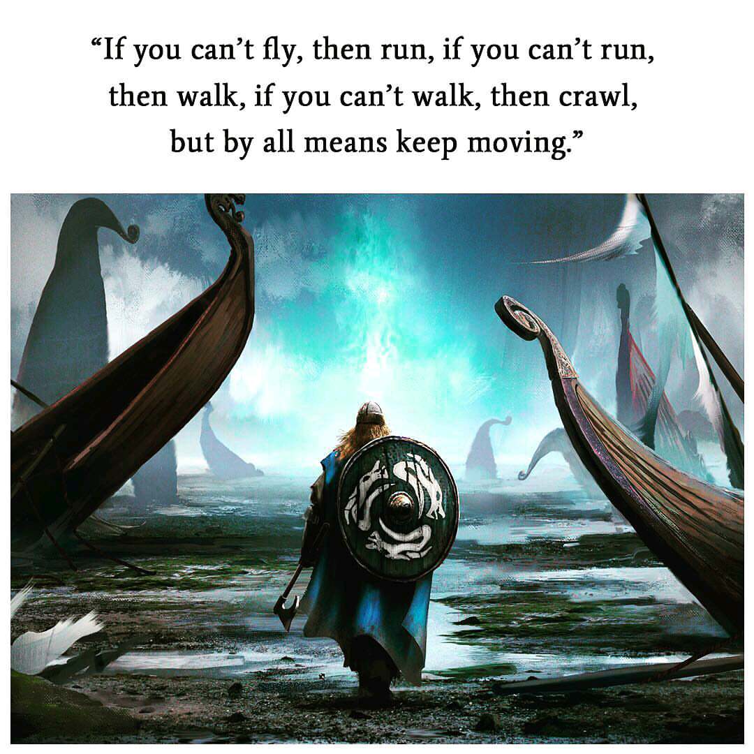 if you can't fly then run,if you can't run then walk.if you can't walk ...