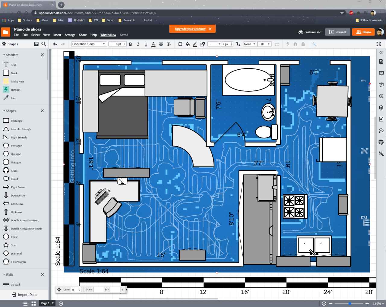 Usé mi aspiradora para calcular cuánto espacio había en mi cuarto ...