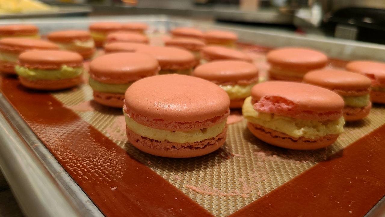 I hosted a macaron making class! In English, "macaron" refers to the ...
