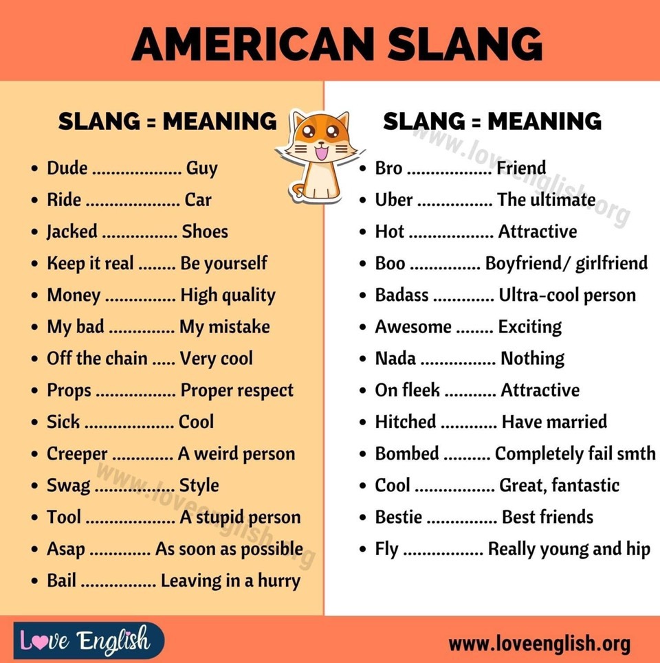 American slang. Have you noticed after speaking to some native English ...