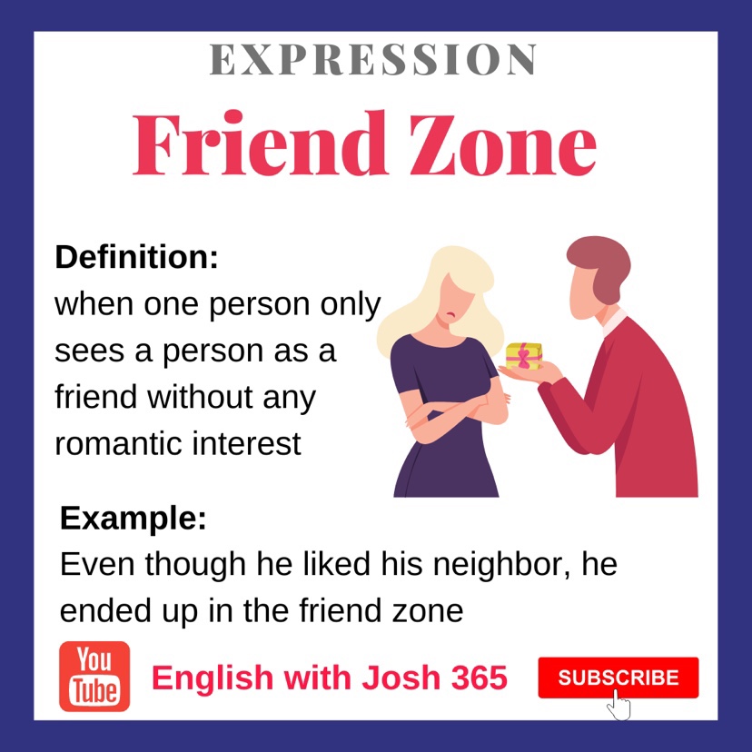 🇺🇸English Expression 🤷🏻‍♂️Friend zone is when one person only sees a ...